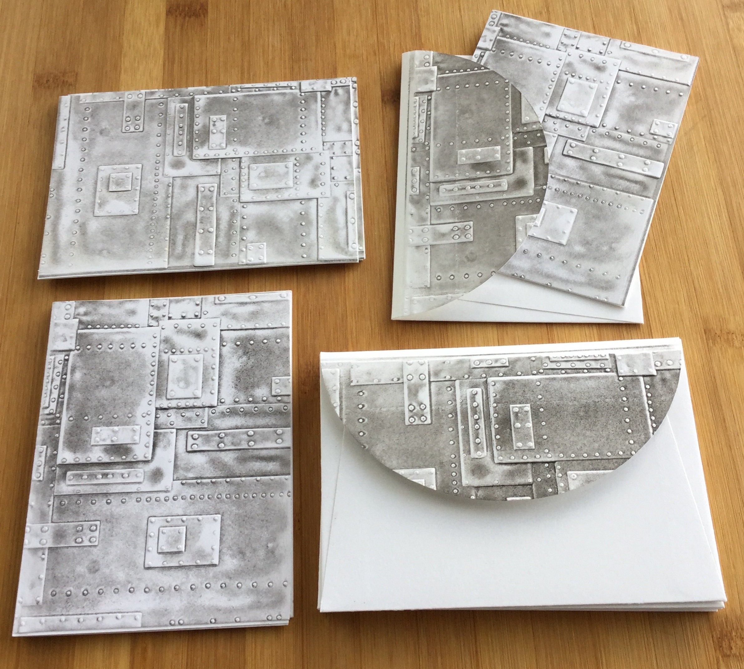 Set of 5 Embossed 3 Dimensional Cards | Etsy