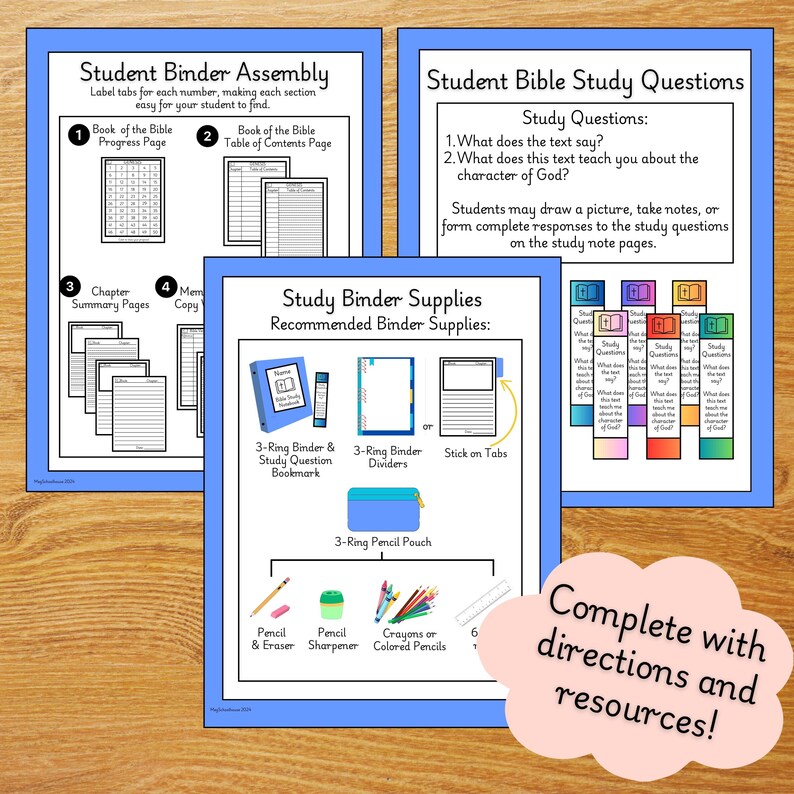 Student Bible Study Notebook - Etsy