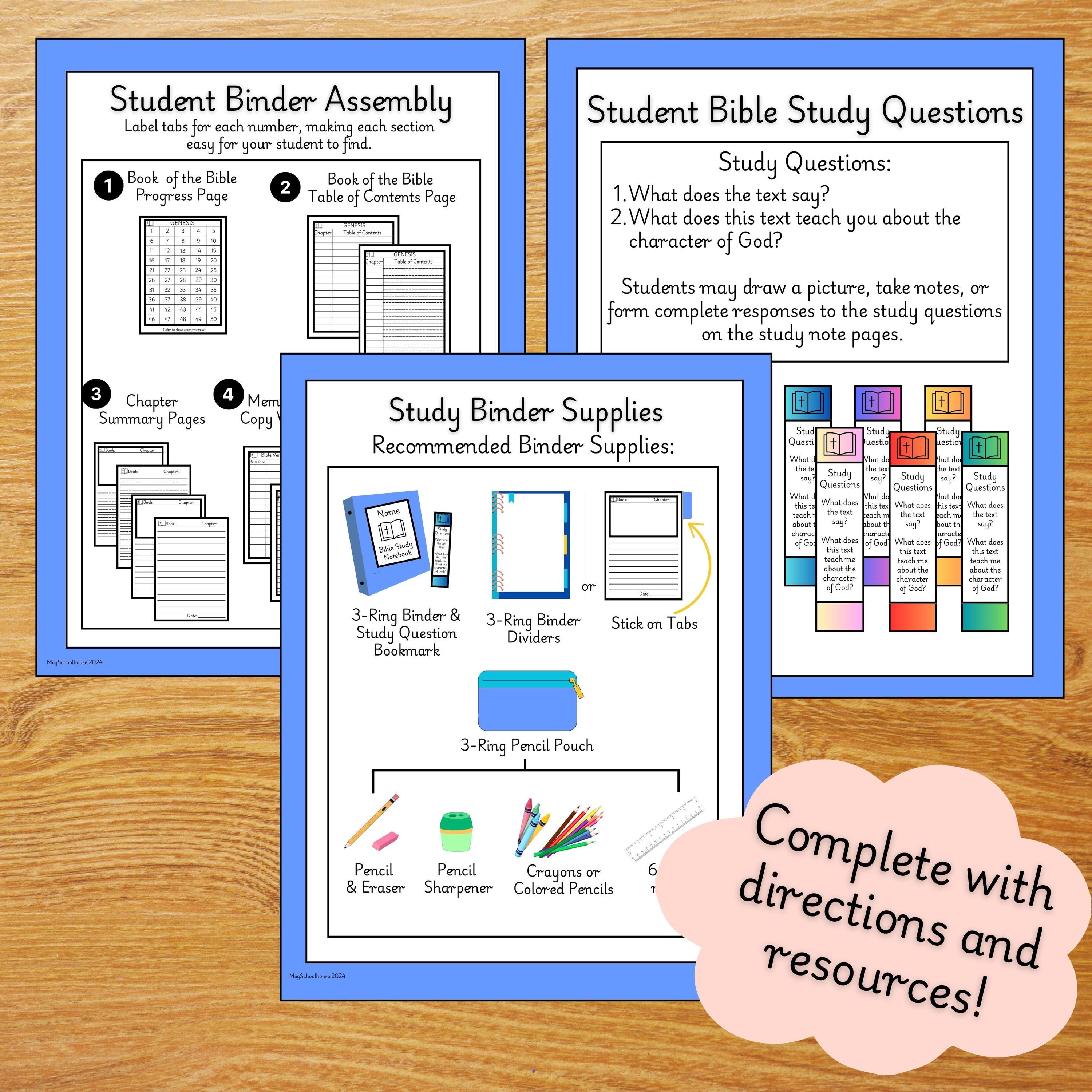 Student Bible Study Notebook - Etsy