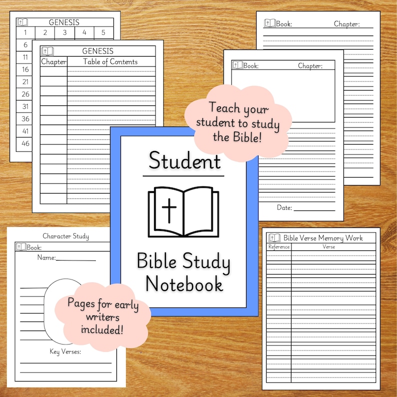 Student Bible Study Notebook - Etsy