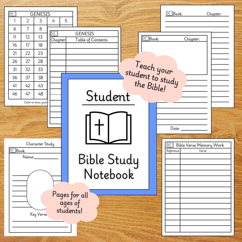 Student Bible Study Notebook - Etsy