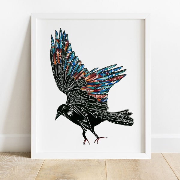 Crow Illustration - Etsy