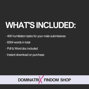 400 Humiliation Tasks for Your Male Submissives | Comprehensive Guide ...
