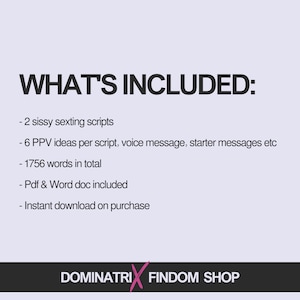 Sissy Sexting Scripts Bundle | 2 Humiliating Sissy Scripts With PPV ...