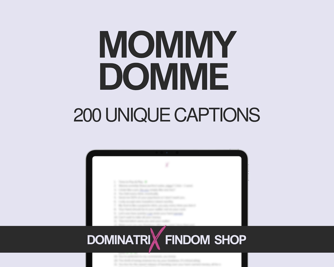 200 Mommy Domme Captions Bundle, Nurturing and Powerful Phrases for ...
