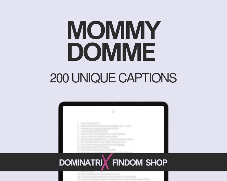 200 Mommy Domme Captions Bundle Nurturing And Powerful Phrases For