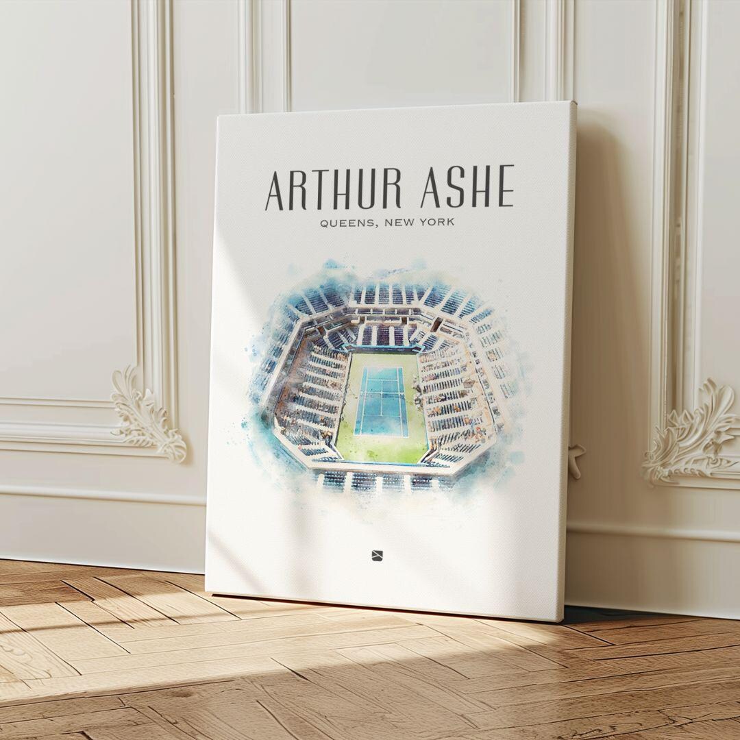 Canvas Print, Arthur Ashe US Open Tennis Lover Wall Art Decor ...