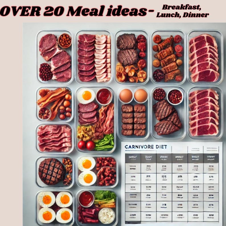 Carnivore Diet Plan: High Protein Meal Guide for Beginners - Etsy