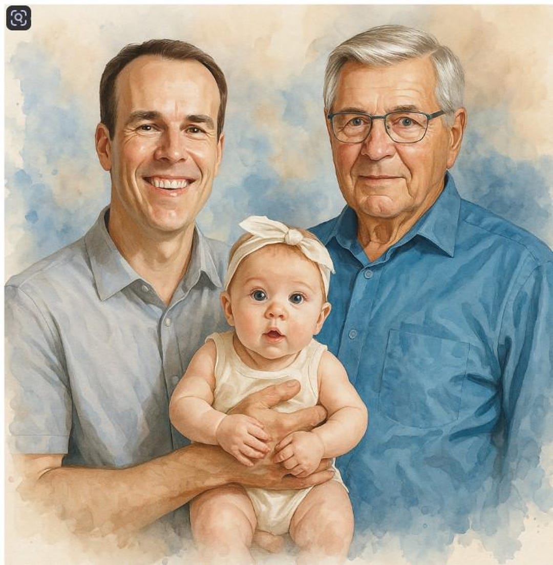 Custom Portrait From Photo, Oil Painting Style Family Portrait From ...