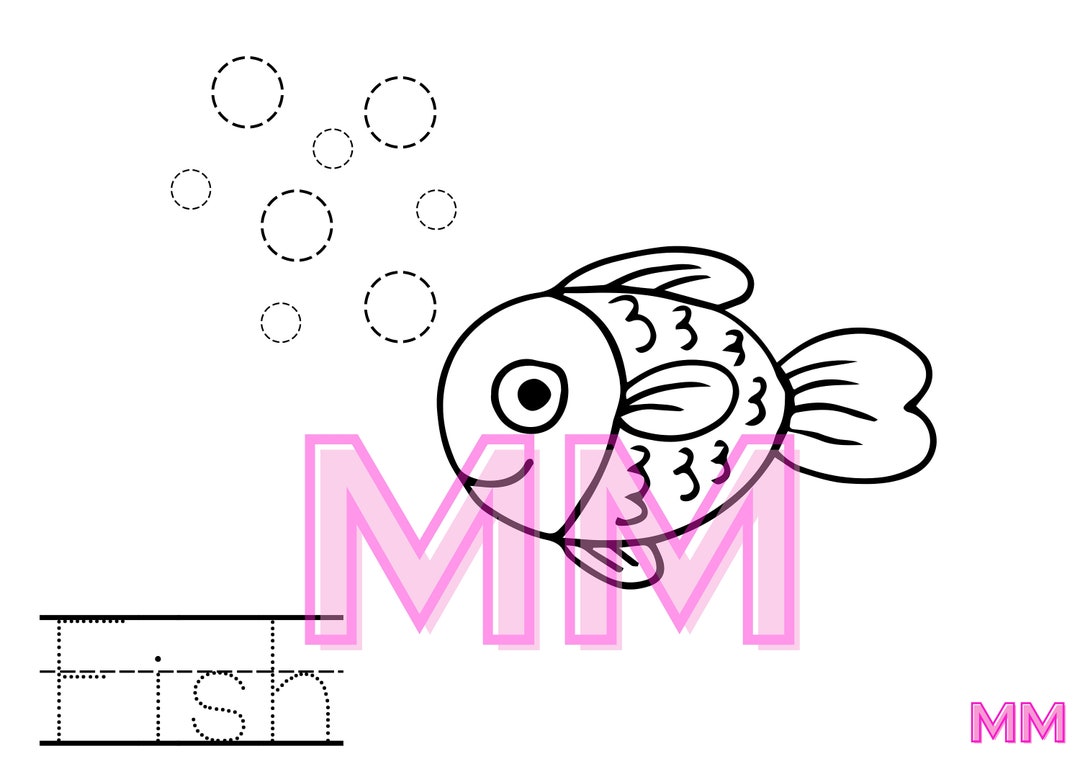 Under the Sea Tracing Worksheet - Etsy