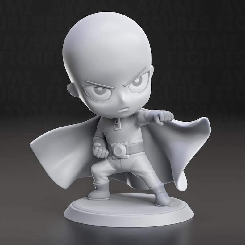 One Punch Man Chibi Saitama 3D STL File High-quality Digital Model for ...