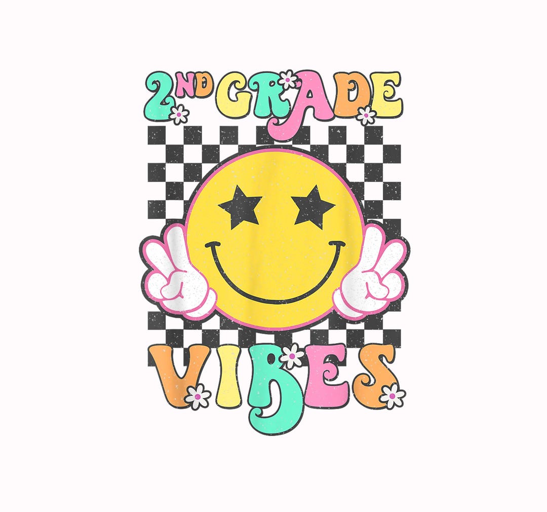 2nd Grade Vibes Smile Face Back to School Second Grade - Etsy