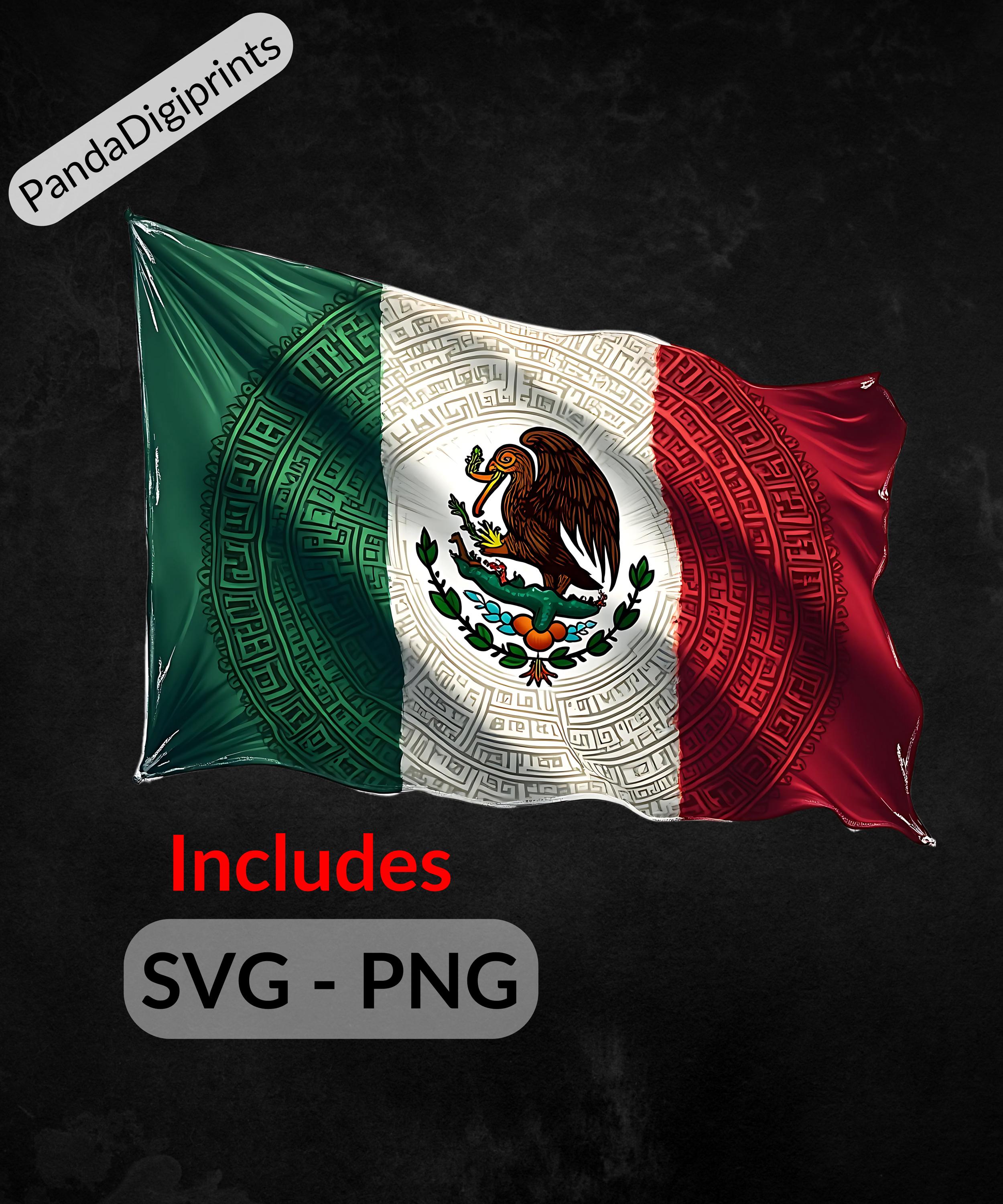 Aztec Mexican Flag SVG PNG: Vintage Sublimation Art (digital File) - Etsy