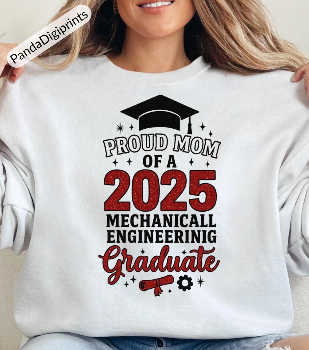 Proud Mom of 2025 Mechanical Engineering Graduate Png, Future Engineer ...