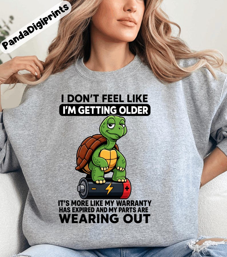 Funny Aging Turtle Design: Warranty Expired Retirement Gift (digital ...