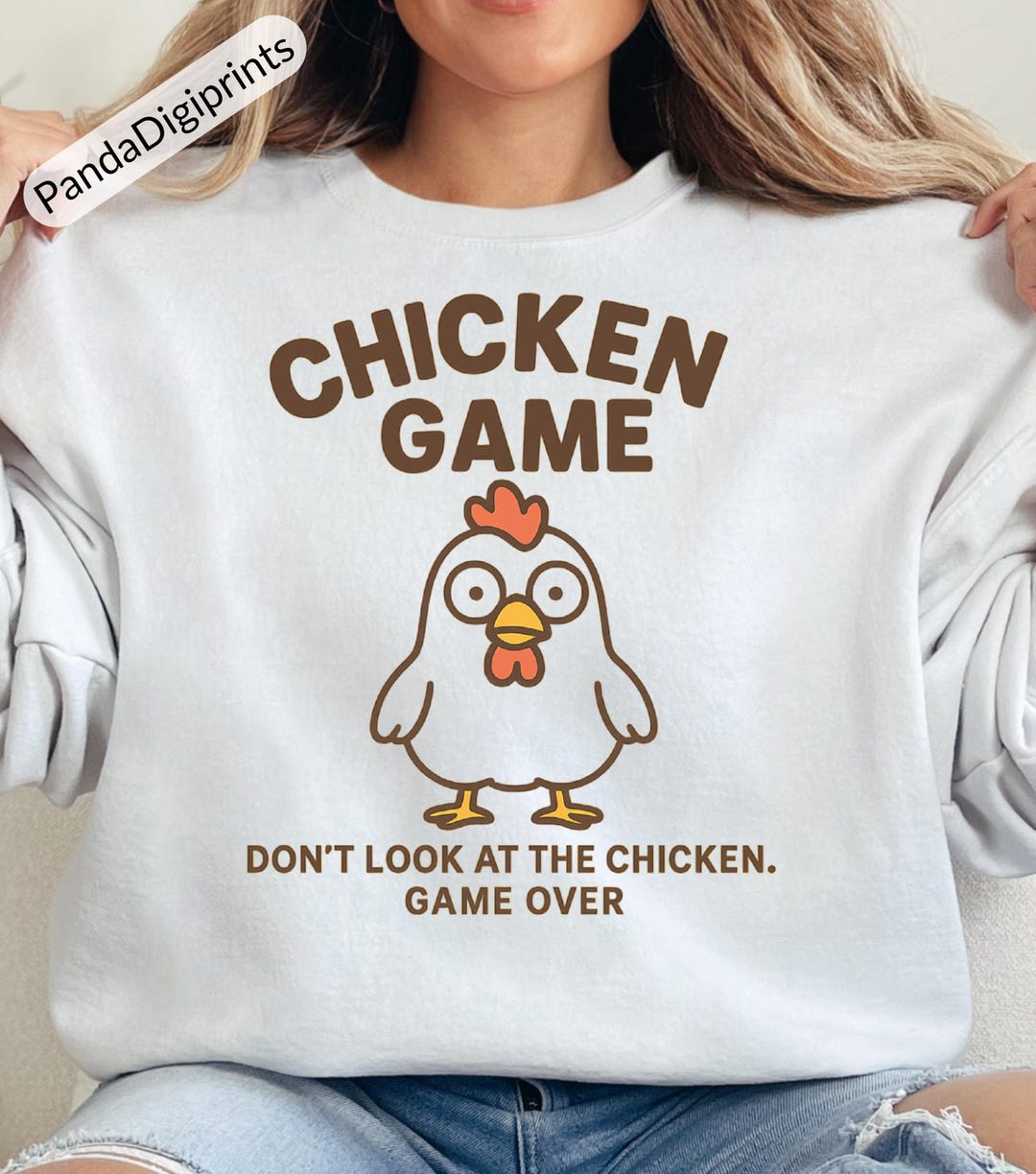 Funny Chicken Game Png, Don't Look at the Chicken Meme Svg, Silly ...