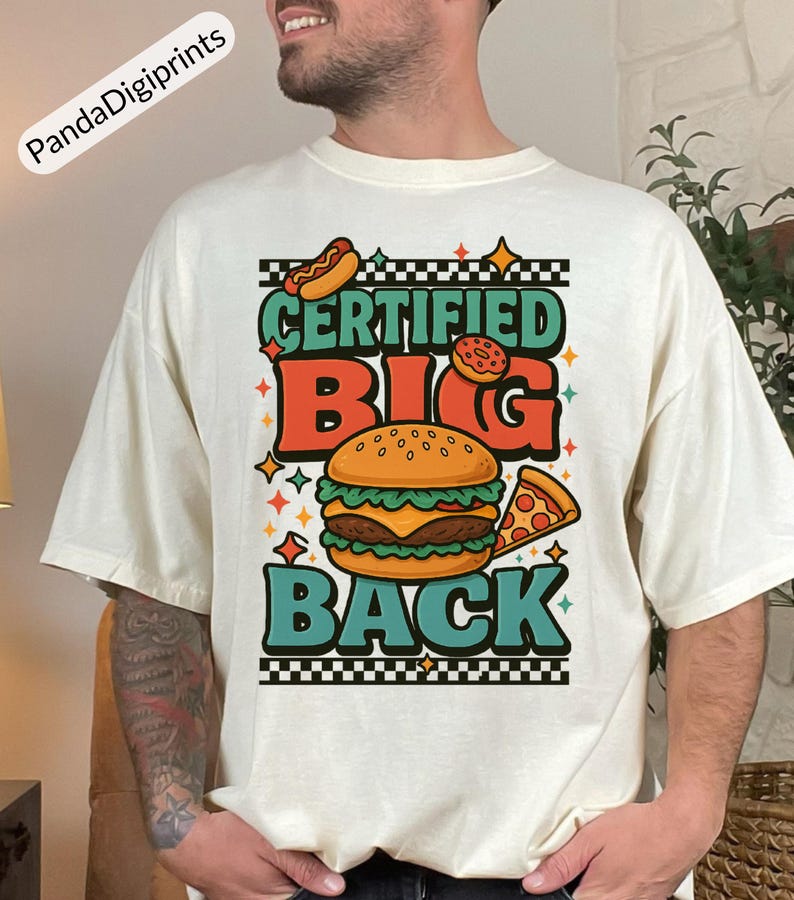 Funny Dad Bod Clipart: Big Back PNG SVG Design (digital Download) - Etsy