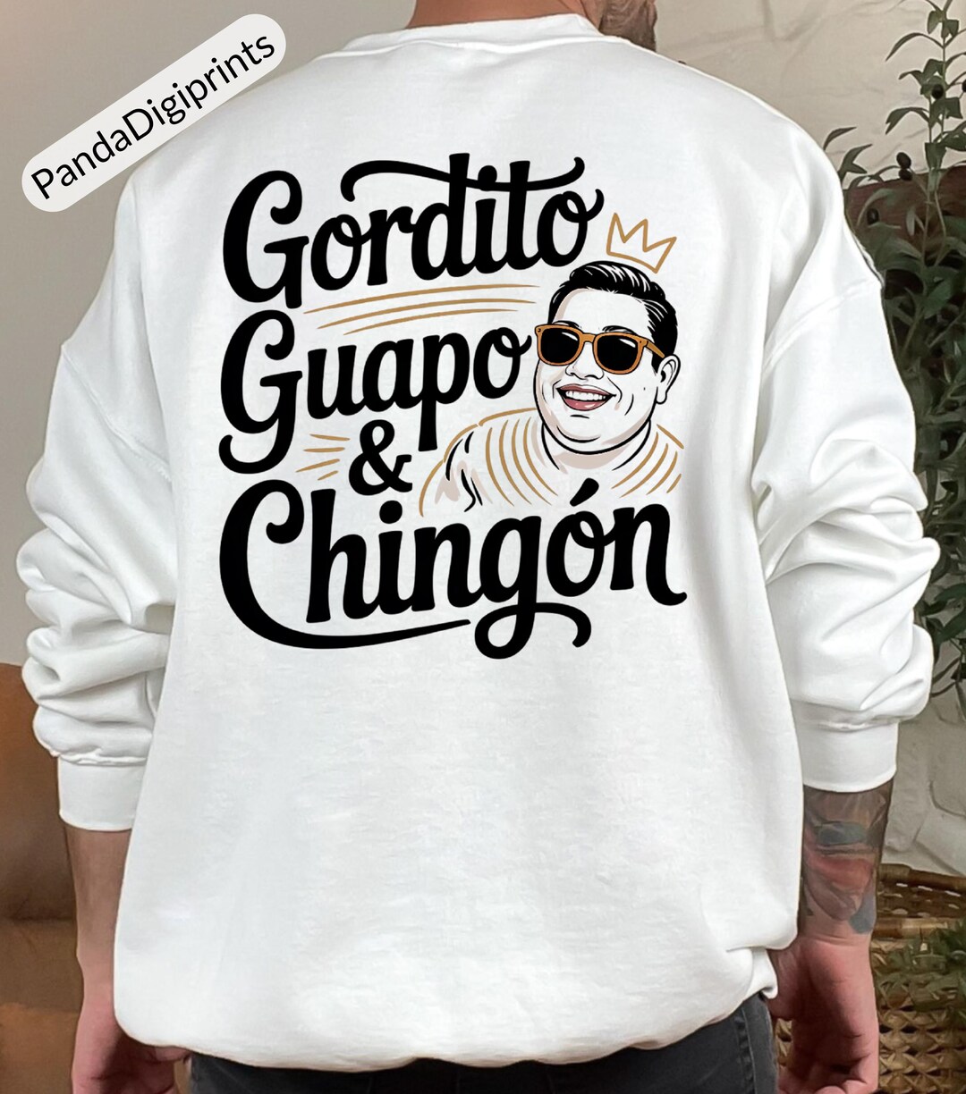 Funny Spanish Shirt: Gordito Guapo & Chingon Design (PNG, SVG) - Etsy