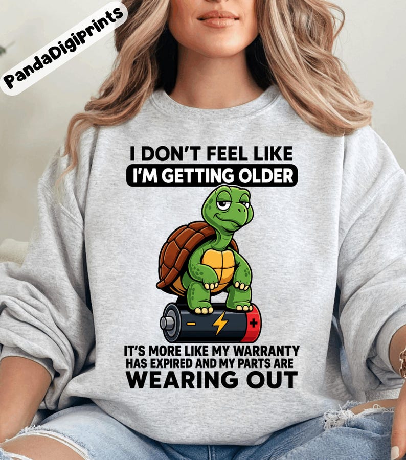 Funny Aging Turtle Design: Warranty Expired Retirement Gift (digital ...