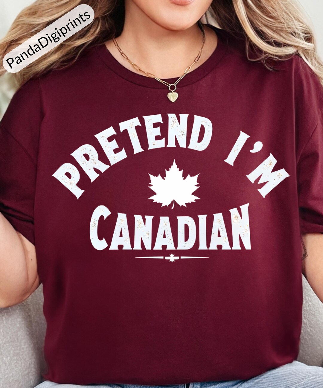 Vintage Pretend I'm Canadian SVG, Funny Canada Day PNG, Canadian Pride ...
