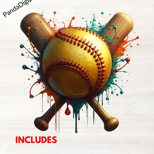 Golden Baseball Splash PNG , SVG Dripping Baseball Sublimation Design ...
