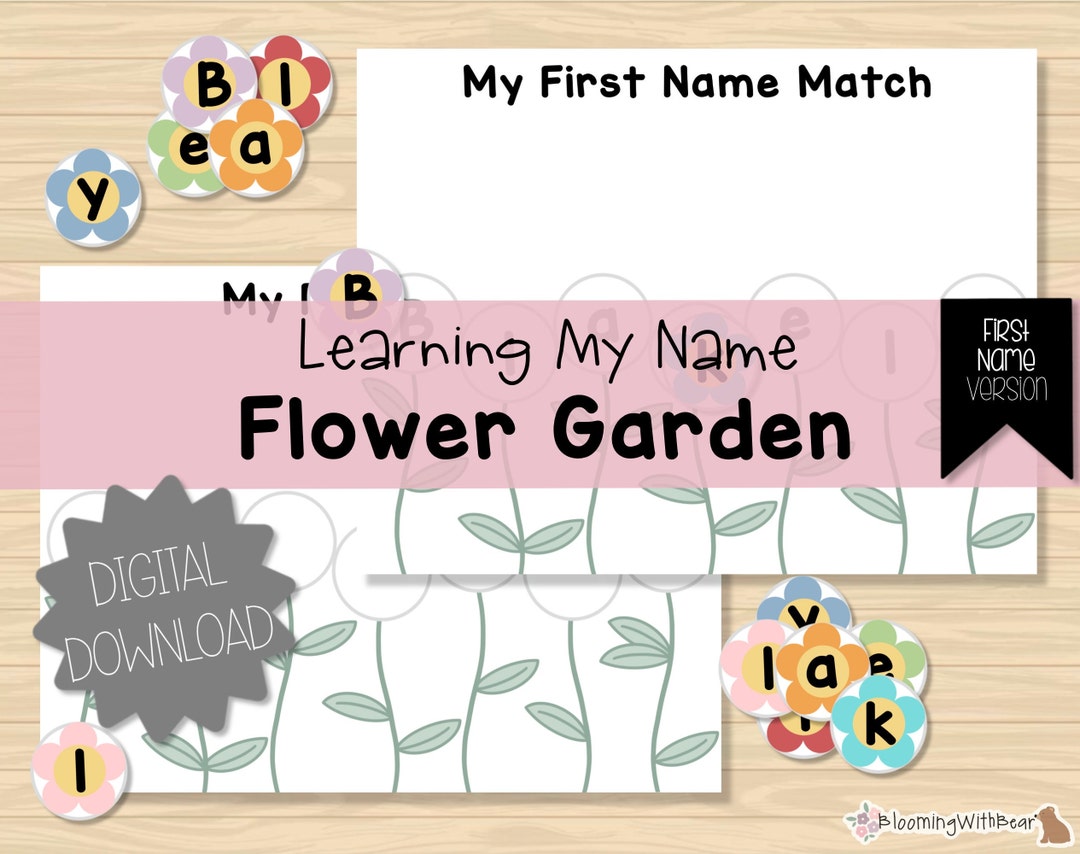 My Name Flower Garden | Personalized Name Practice Activity | Name ...