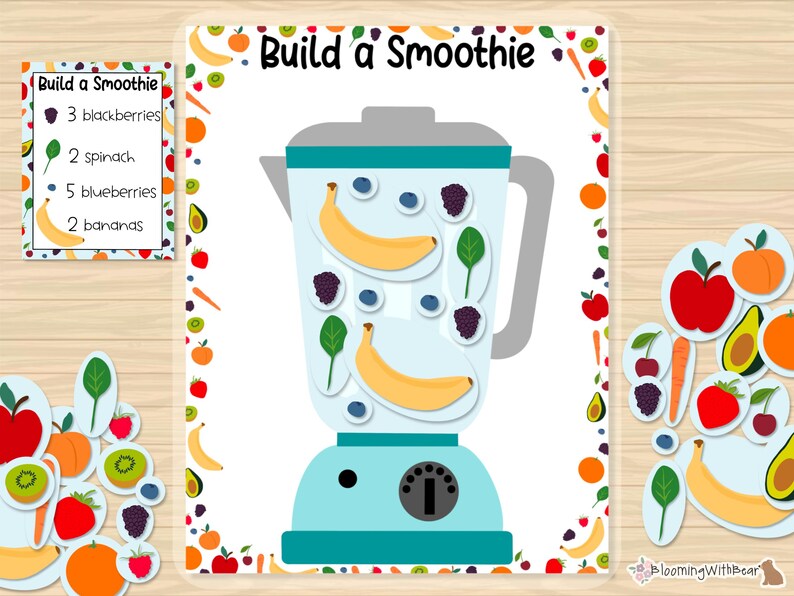 Build a Smoothie | Pretend Play | Patterns | Following Directions ...
