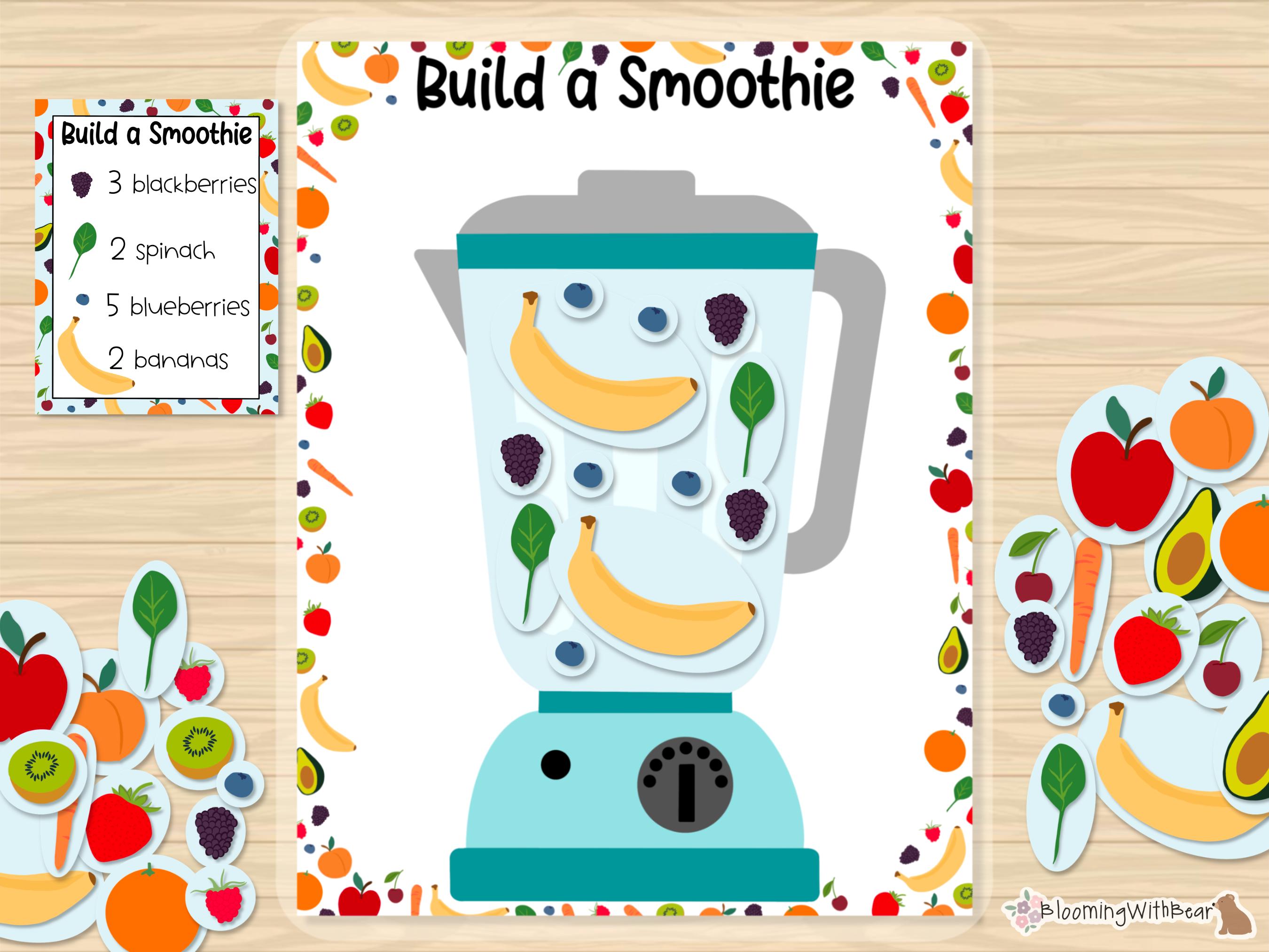 Build a Smoothie | Pretend Play | Patterns | Following Directions ...