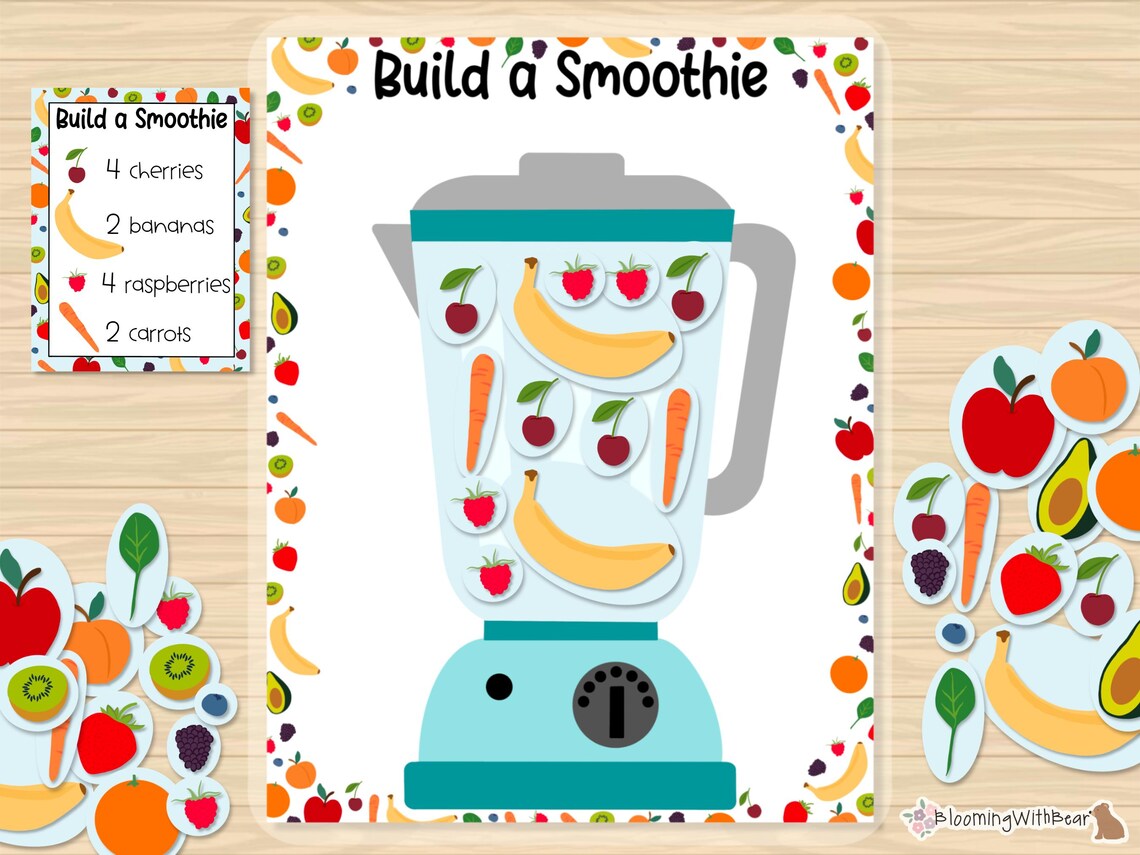 Build a Smoothie | Pretend Play | Patterns | Following Directions ...