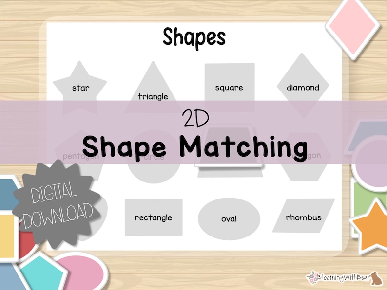 Shape Matching | 2D Shapes | Basic Shapes | Learning Shapes | Matching ...