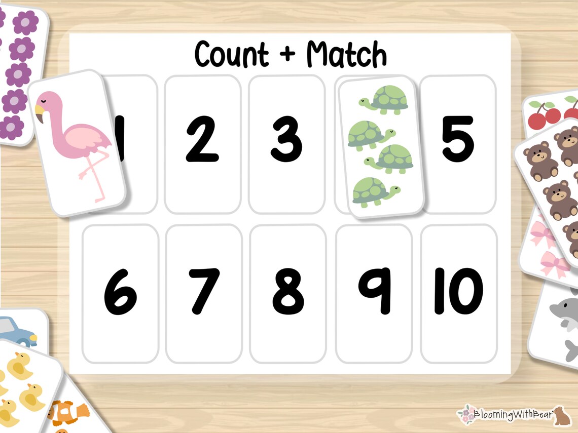 Count and Match | Counting to 10 | Matching | Number Identification ...