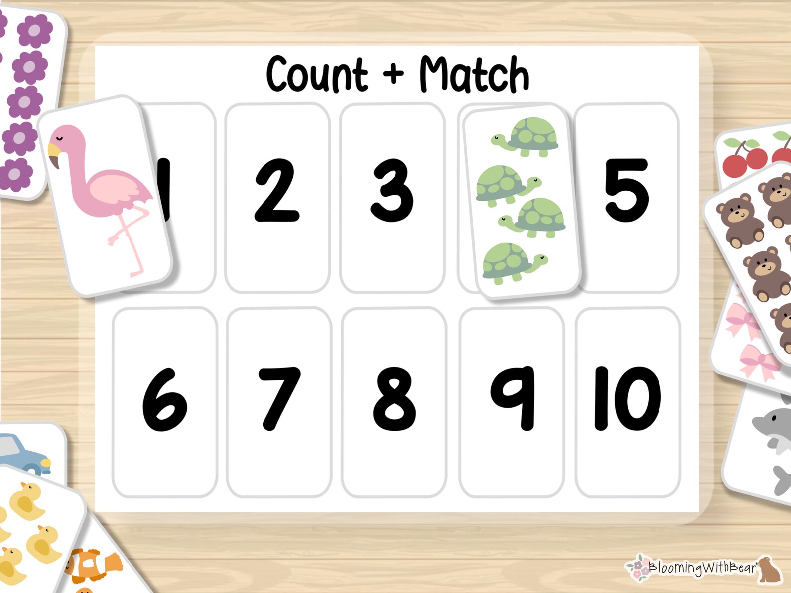 Count and Match Counting to 10 Matching Number Identification Number ...