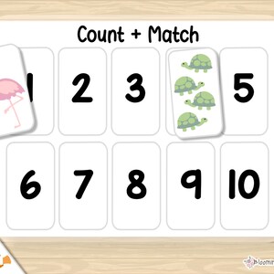 Count and Match Counting to 10 Matching Number Identification Number ...