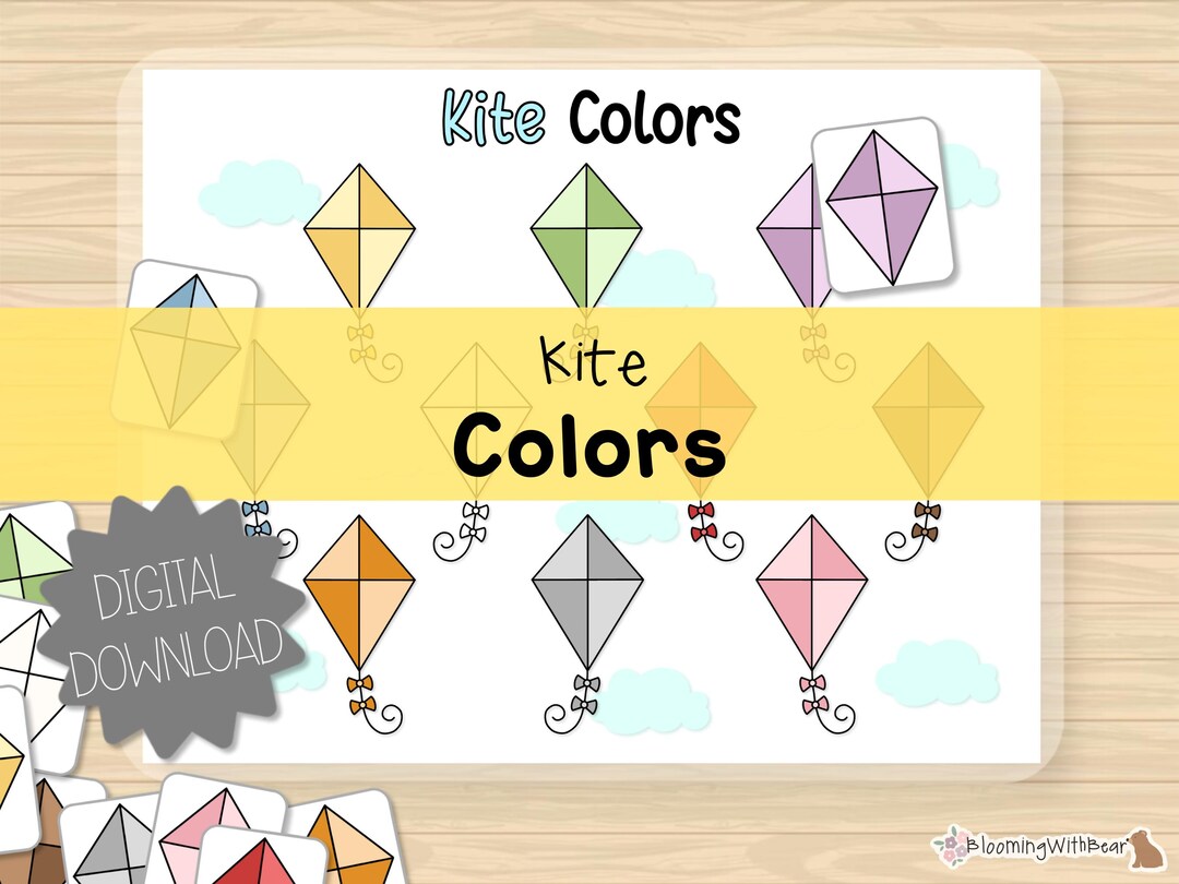 Colors Spring Kites | Matching Activity | Learning Colors | Preschool ...