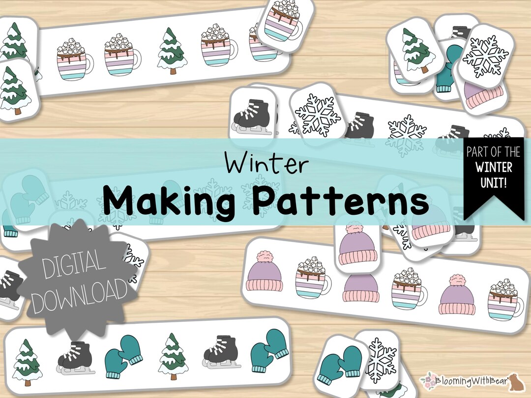 Winter Making Patterns | Holiday Pattern Identification | Winter ...