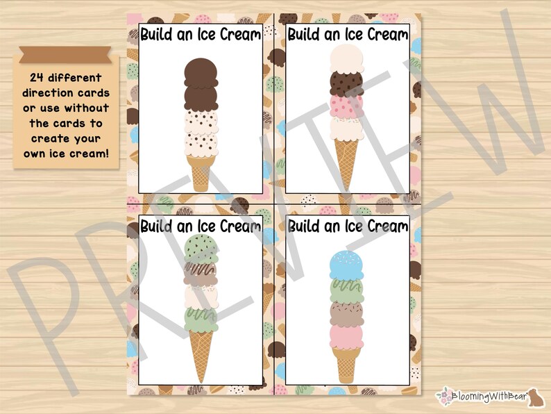 Build an Ice Cream | Pretend Play | Patterns | Following Directions ...