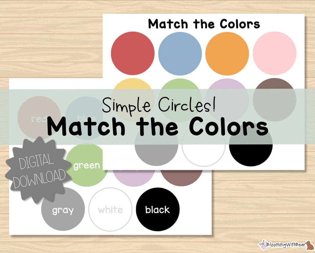 Simple Circles! Match the Colors | Color Matching | Learning Colors ...