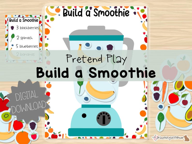 Build a Smoothie | Pretend Play | Patterns | Following Directions ...