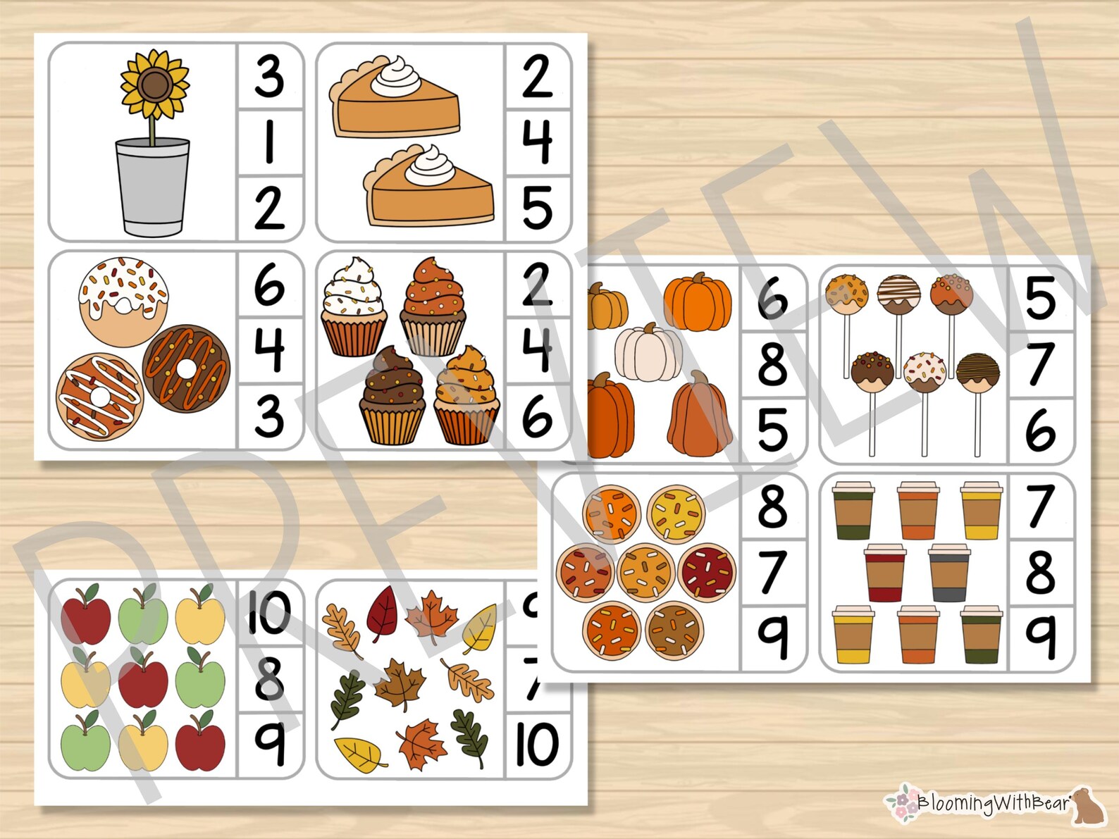 Fall Count and Clip | Pumpkin Activity | Fall Learning | Autumn ...