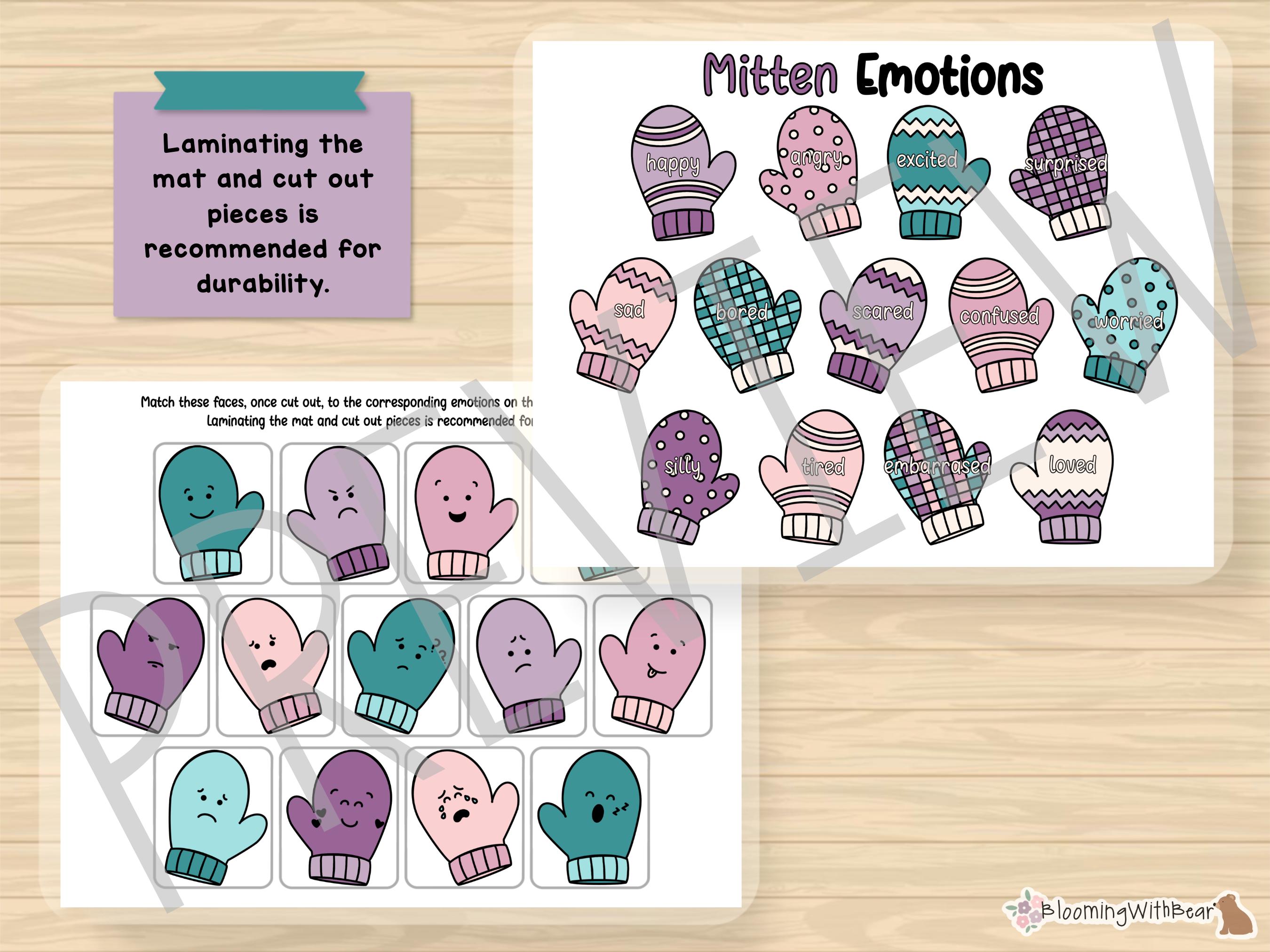 Winter Mitten Emotions | Holiday Activity | Feelings Matching | Social ...