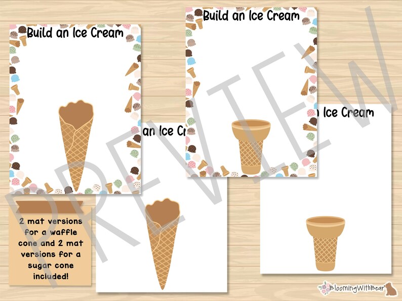 Build an Ice Cream | Pretend Play | Patterns | Following Directions ...