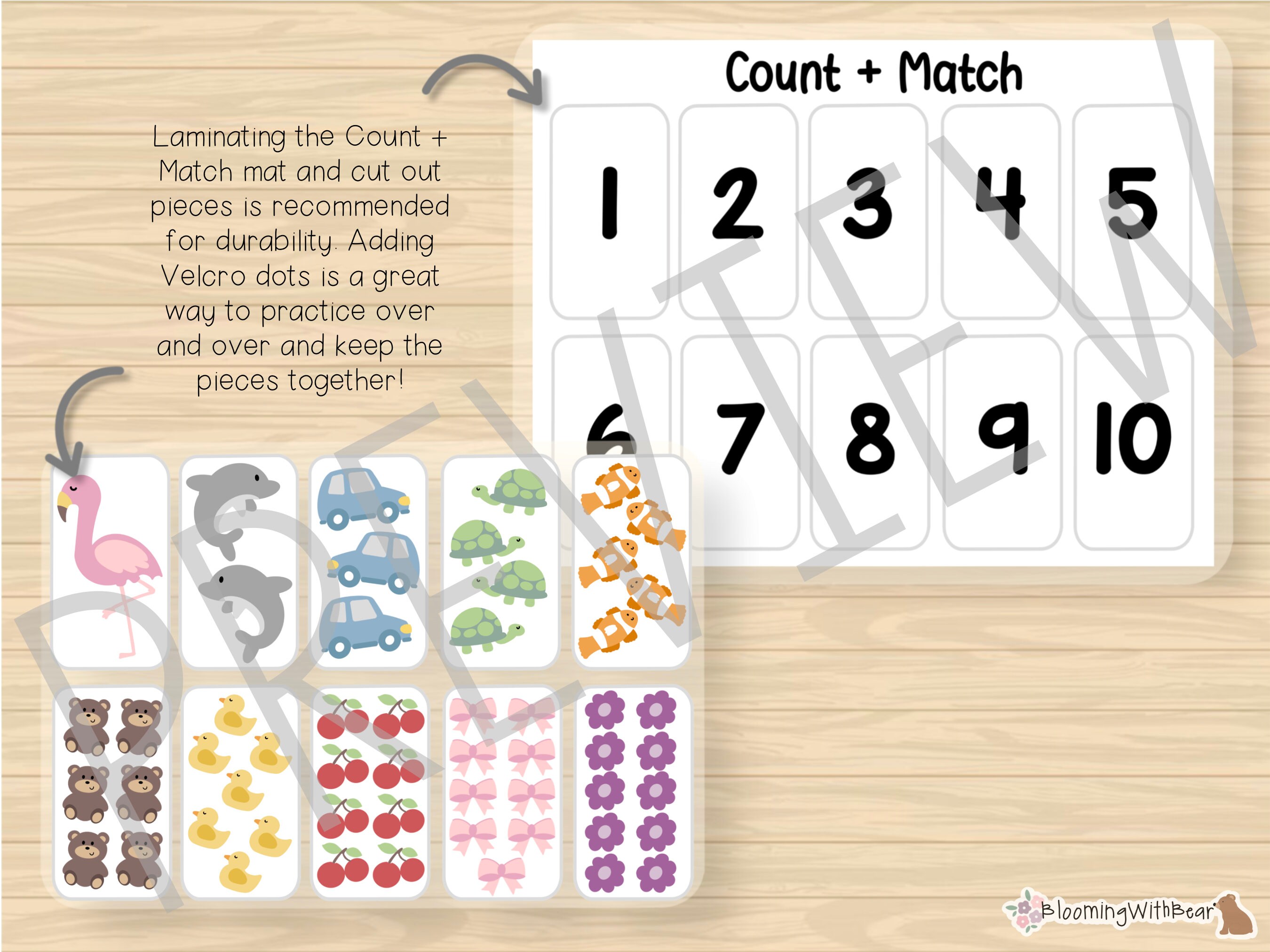 Count and Match | Counting to 10 | Matching | Number Identification ...