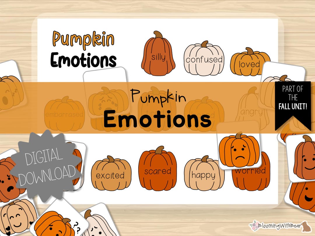 Pumpkin Emotions | Fall Activity | Feelings Matching | Social Emotional ...