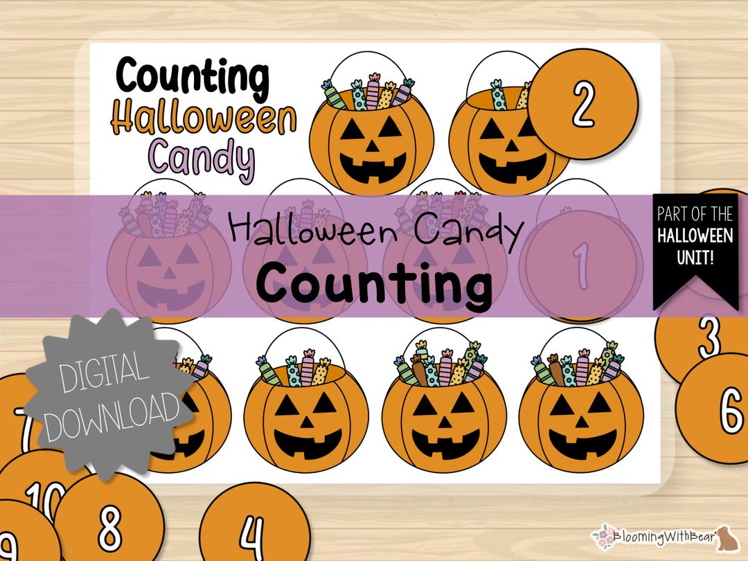 Counting Halloween Candy | Pumpkin Fall Activity | Trick-or-treat ...