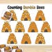 Bumble Bees Counting Activity: Preschool Number Matching (digital ...