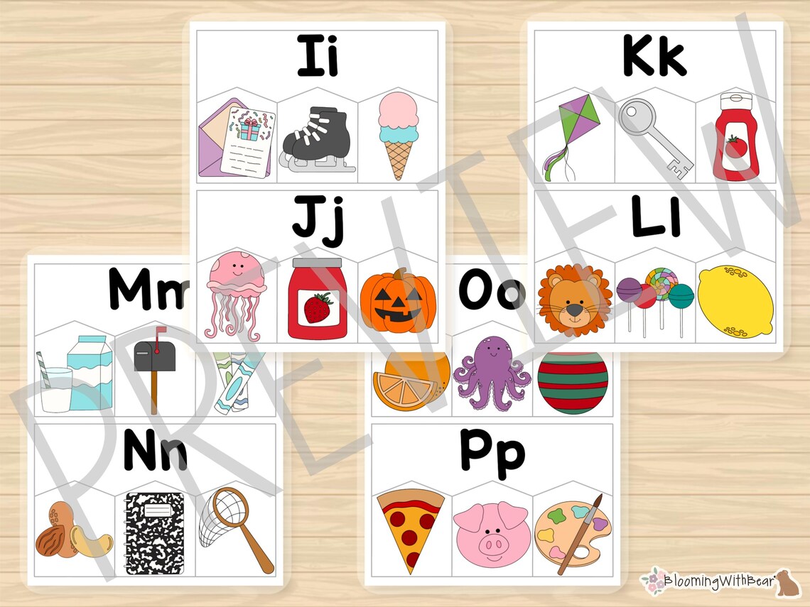 Alphabet Picture Puzzle | Letter Match | Phonics | Preschool Printable ...