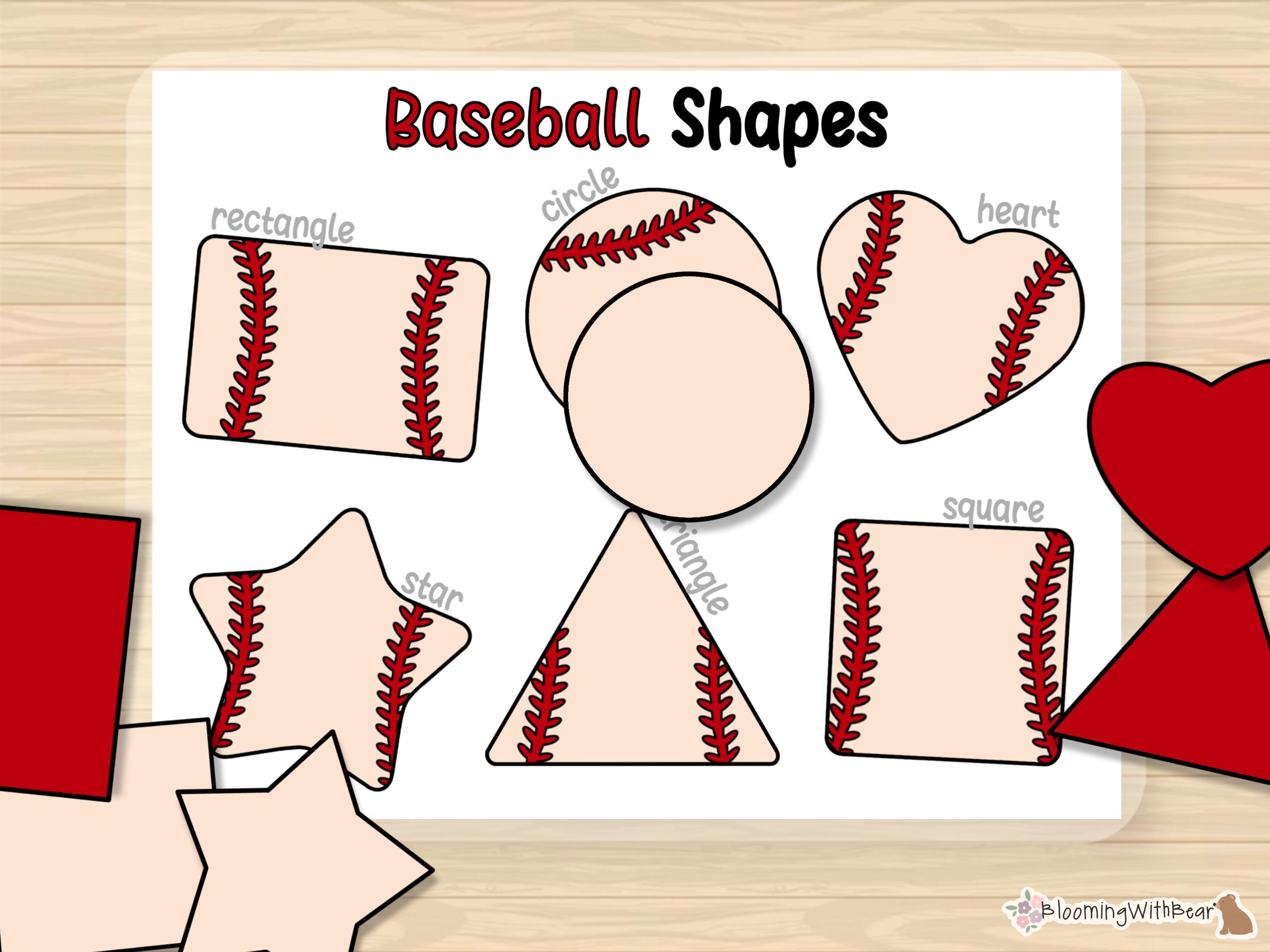 Baseball Shapes | 2D Shapes | Learning Shapes | Sports | Matching ...