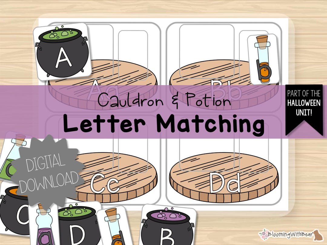 Halloween Letter Matching | Uppercase & Lowercase Alphabet Matching ...