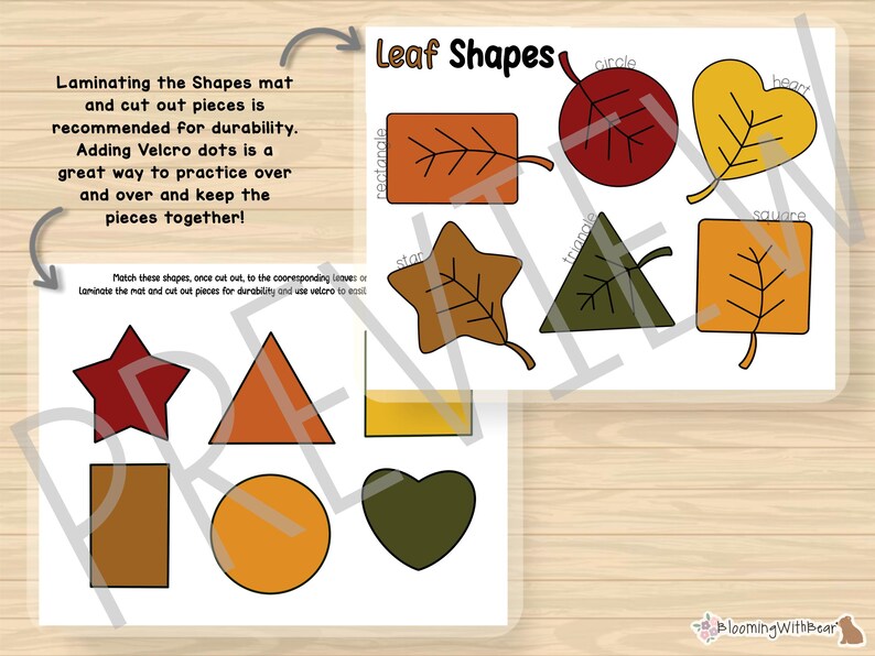 Leaf Shapes | Fall Activity | Autumn | Learning Shapes | Matching ...