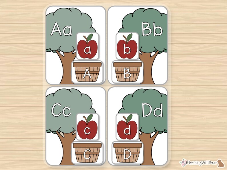 Letter Matching | Apple Tree Activity | Fall Learning | Autumn ...